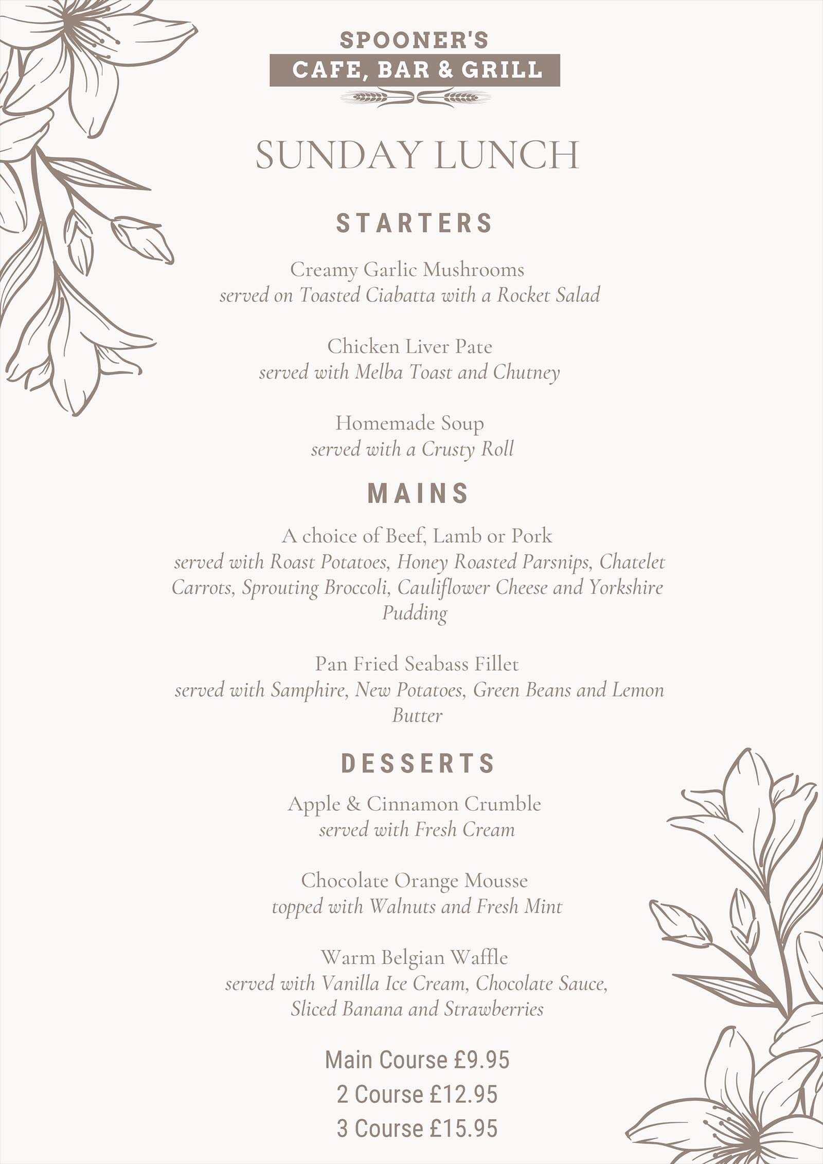 Our famous Spooner’s Sunday Lunch is back! – Spooner's Porthmadog